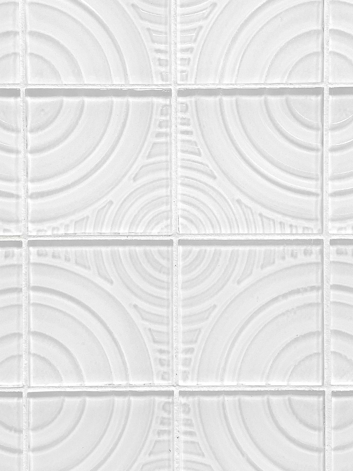 White Glass Bacskplash Tile ( Pattern Design ) Elegant Look!