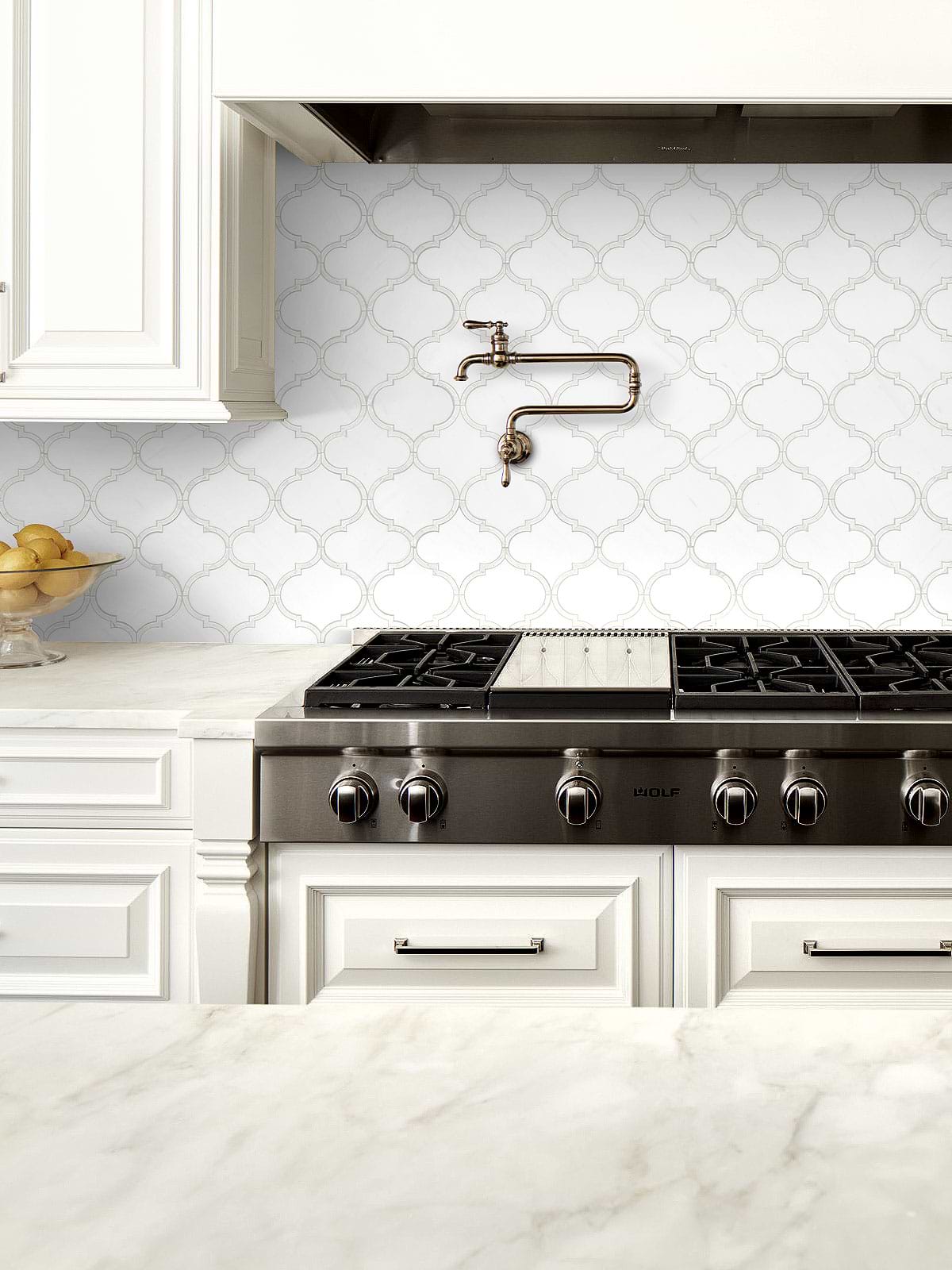 44+ ( Top ) Arabesque Tile - " Kitchen Backsplash " Design Ideas