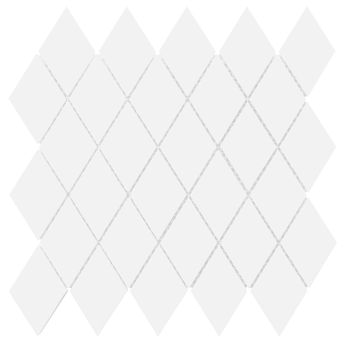 White Diamond Marble Mosaic Backsplash Tile - Pure White