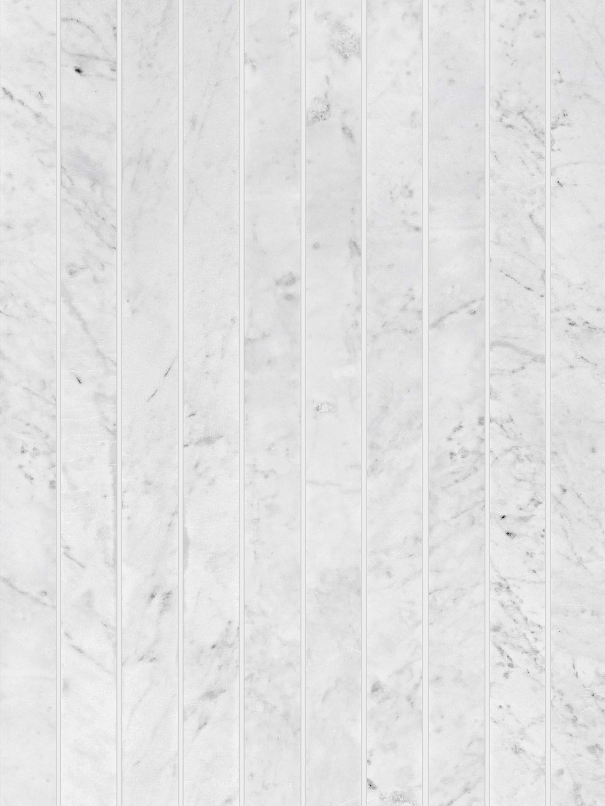 Modern (24" Long) Marble Carrara Gray Backsplash Tile ( Modern Look )