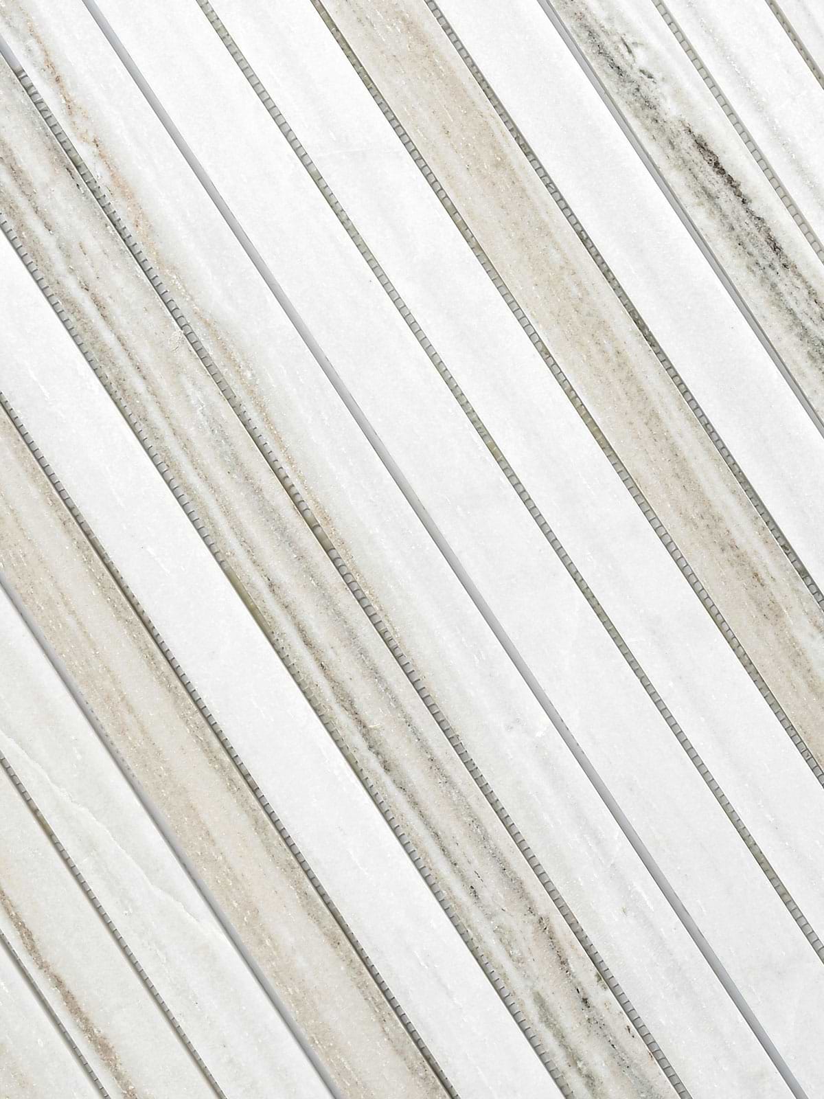 Modern (24" Long) Marble Rosewood Gray Backsplash Tile ( Modern Look )