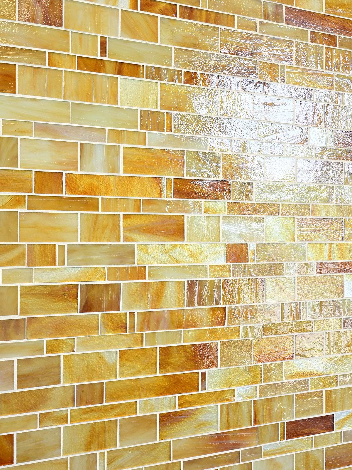 Honey Onyx Glass Subway Hand Cut Artisan Mosaic Tile - BA7017