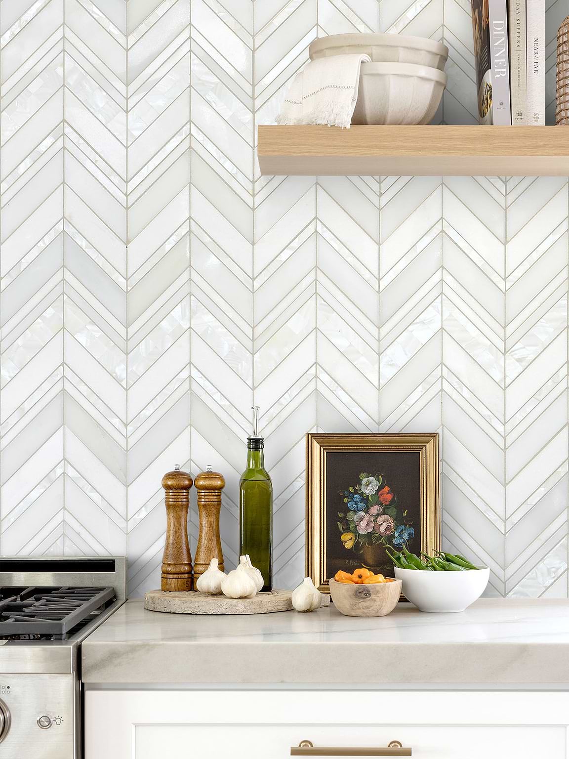 Shop – Mother of Pearl Backsplash Tile – ( Exclusive ) Focal Point