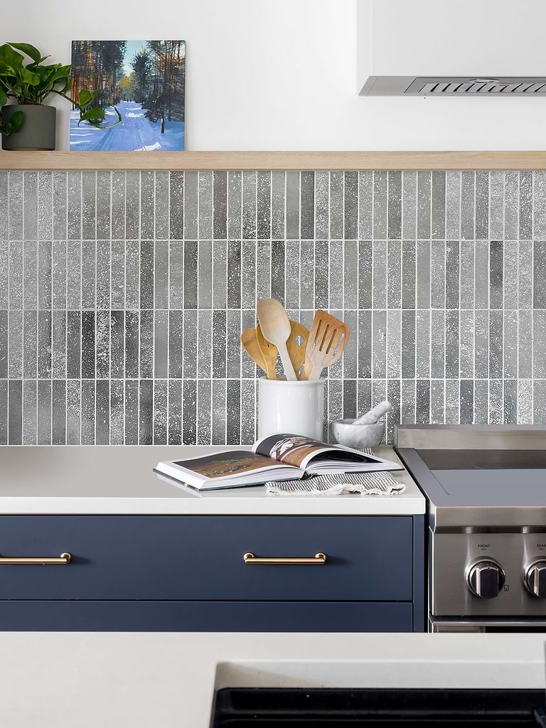 Modern Gray Metallic Backsplash Tile - BA6205