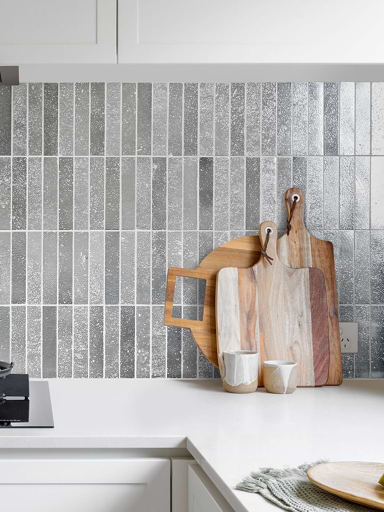 Modern Gray Metallic Backsplash Tile - BA6205