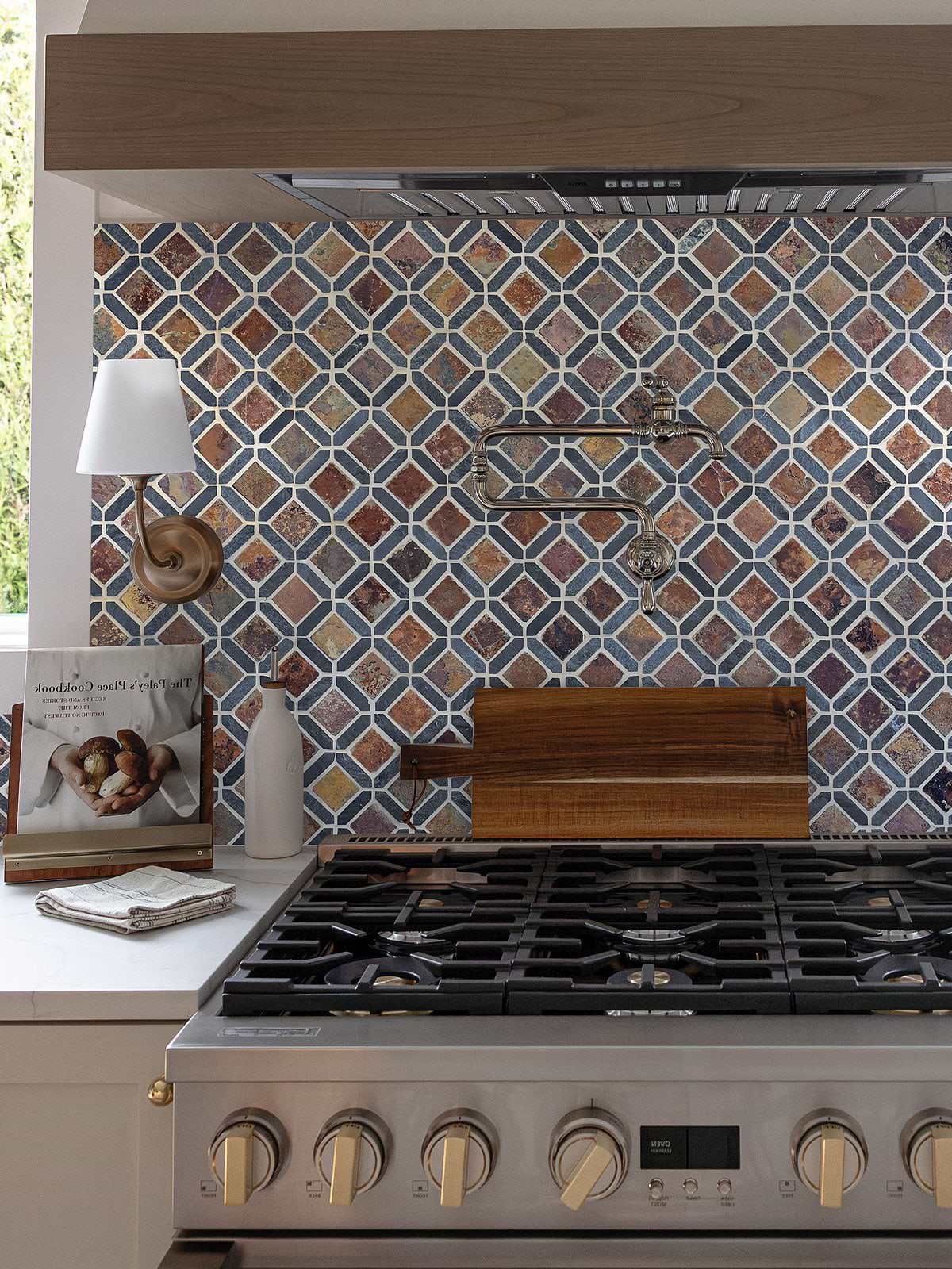 Rusty Brown Gray Diamond Slate Backsplash Tile - BA1067