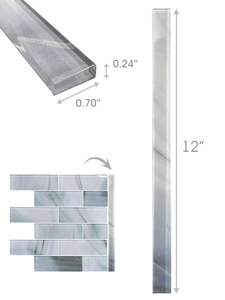 Blue Backsplash Edge Trim | Backsplash.com