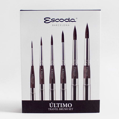 מארז 6 מכחולים מתקפלים ESCODA ULTIMO | מאי ארט