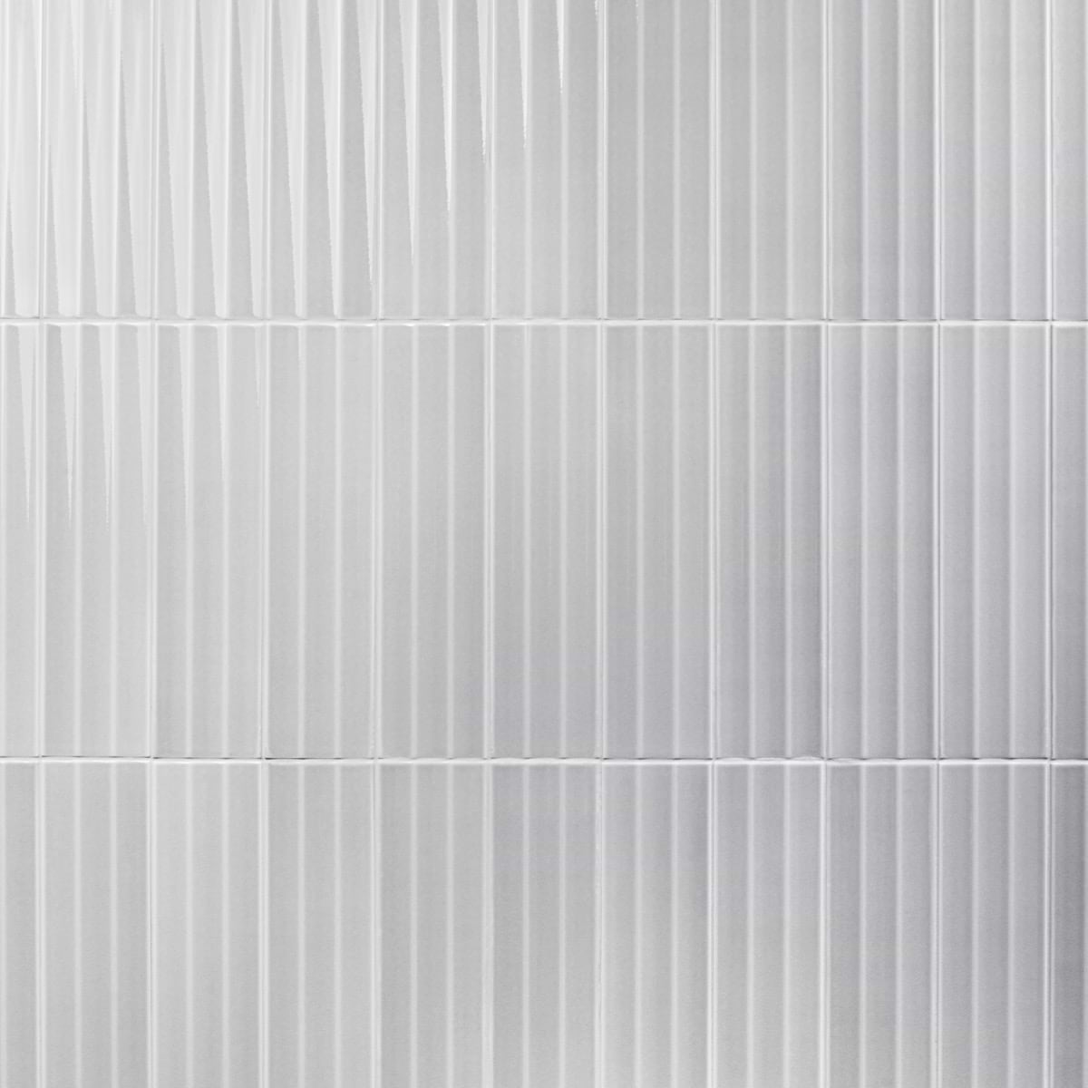 Shop Retouch Fluted Gray 4.5x18 3D Crackled Glossy Ceramic Tile ...