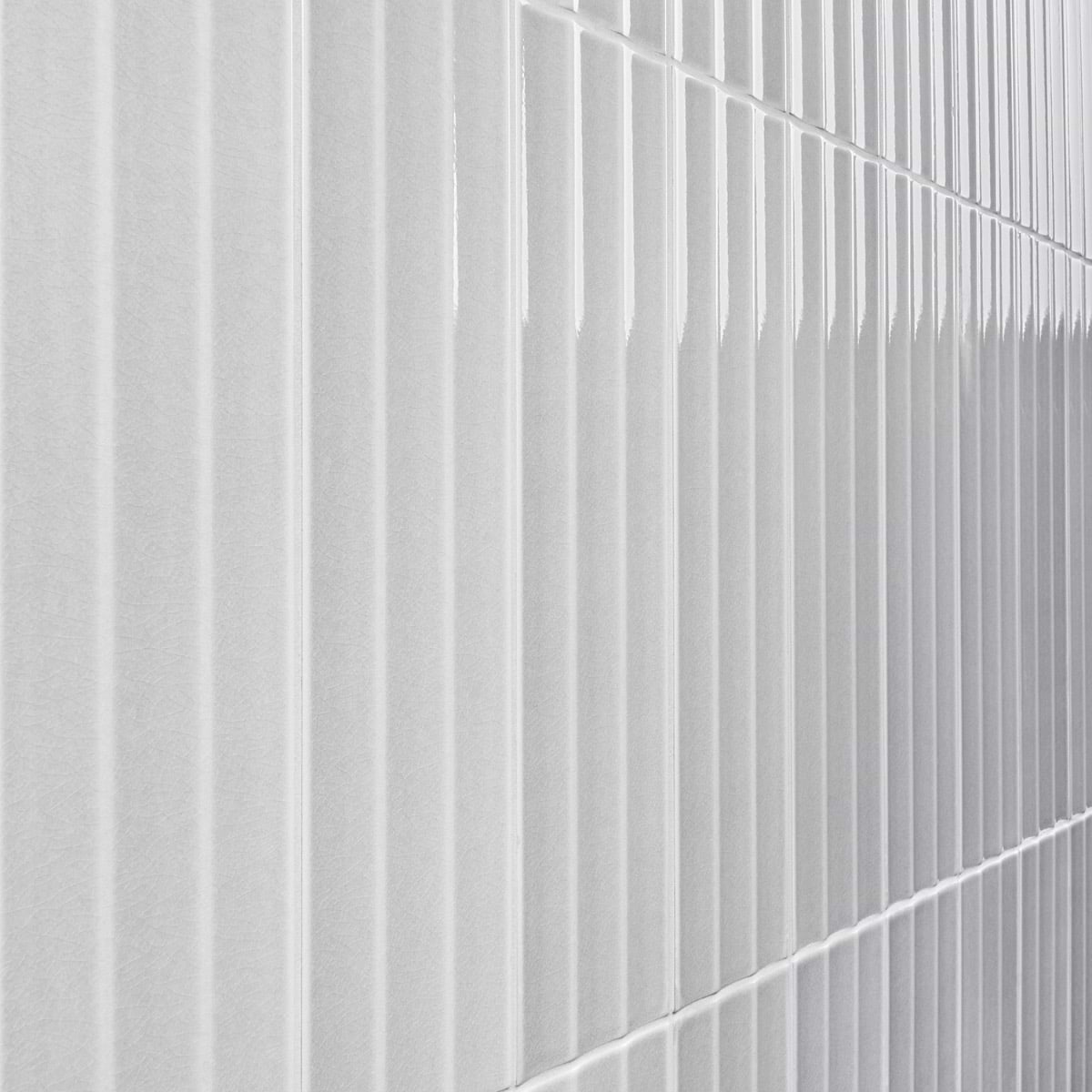 Shop Retouch Fluted Gray 4.5x18 3D Crackled Glossy Ceramic Tile ...