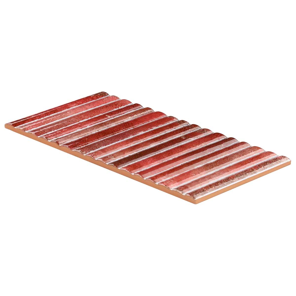 Shop Bryn Fluted Red 6x12 3D | SohoStudioCorp.com