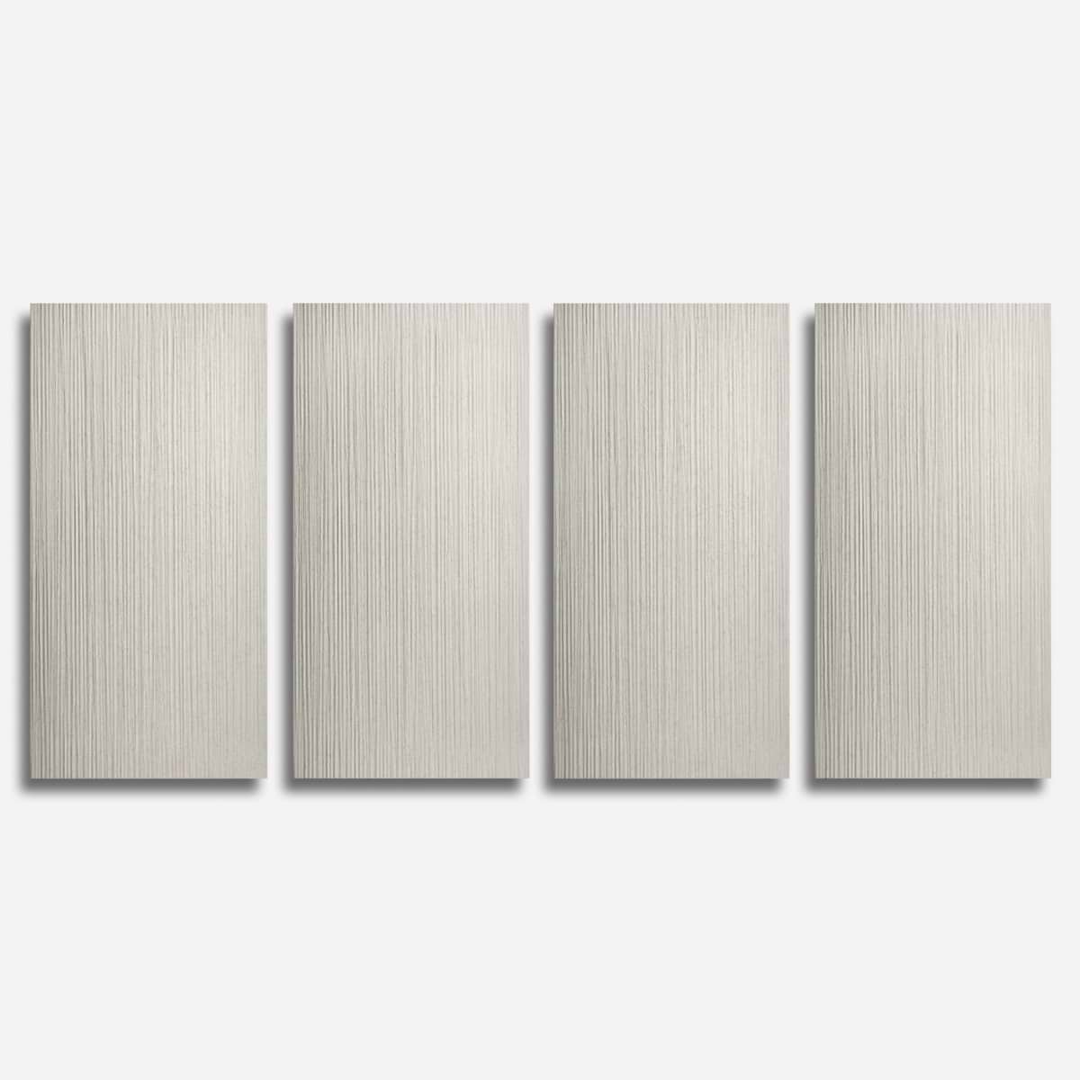 Shop Tectonic Pleated Ivory White 24x48 Matte Porcelain Tile at ...