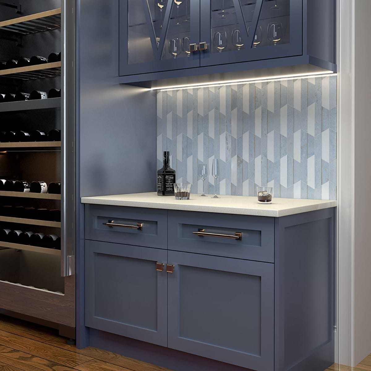 Shop Audrey Blue Gold 9" Hexagon | SohoStudioCorp.com