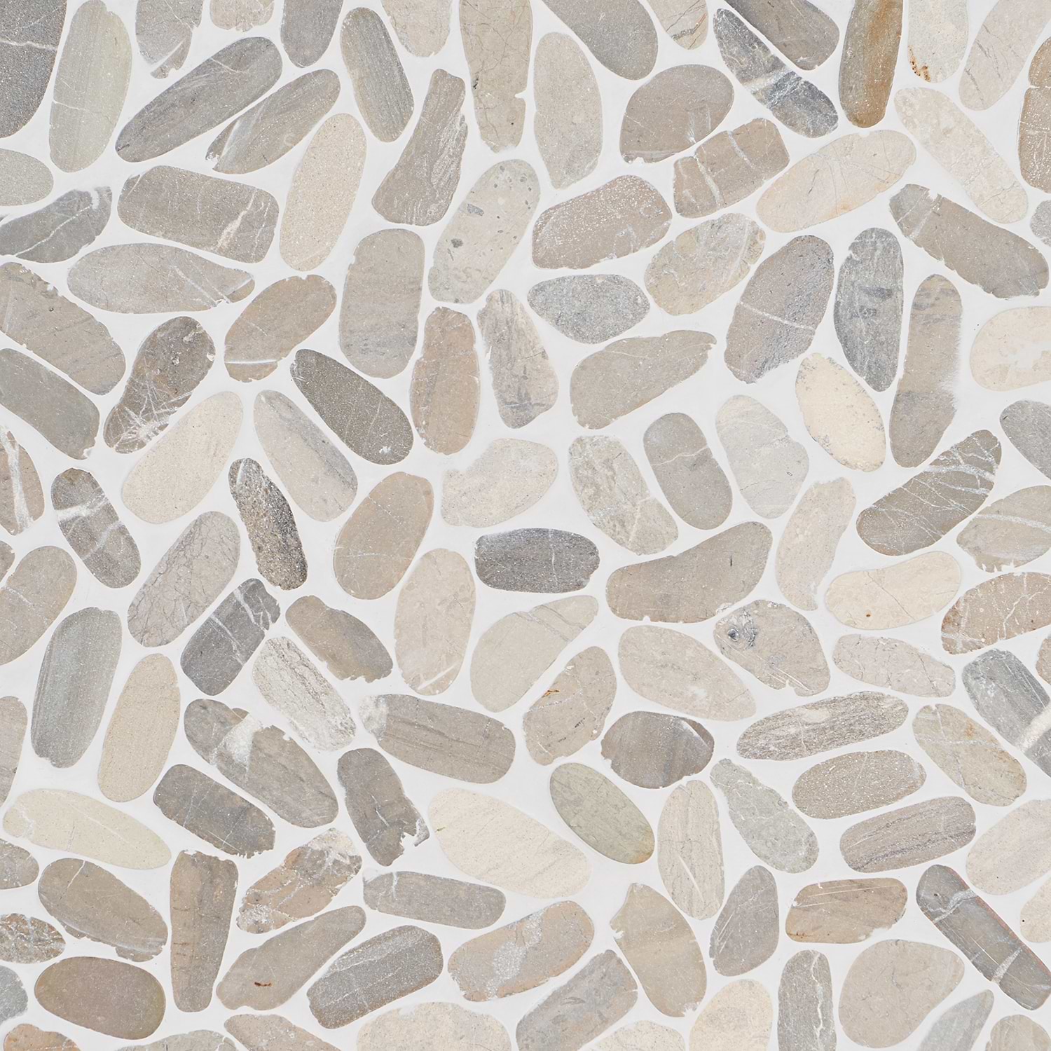Shop Pebblestone Prambanan Grey Sliced Flat Oval Natural Stone ...
