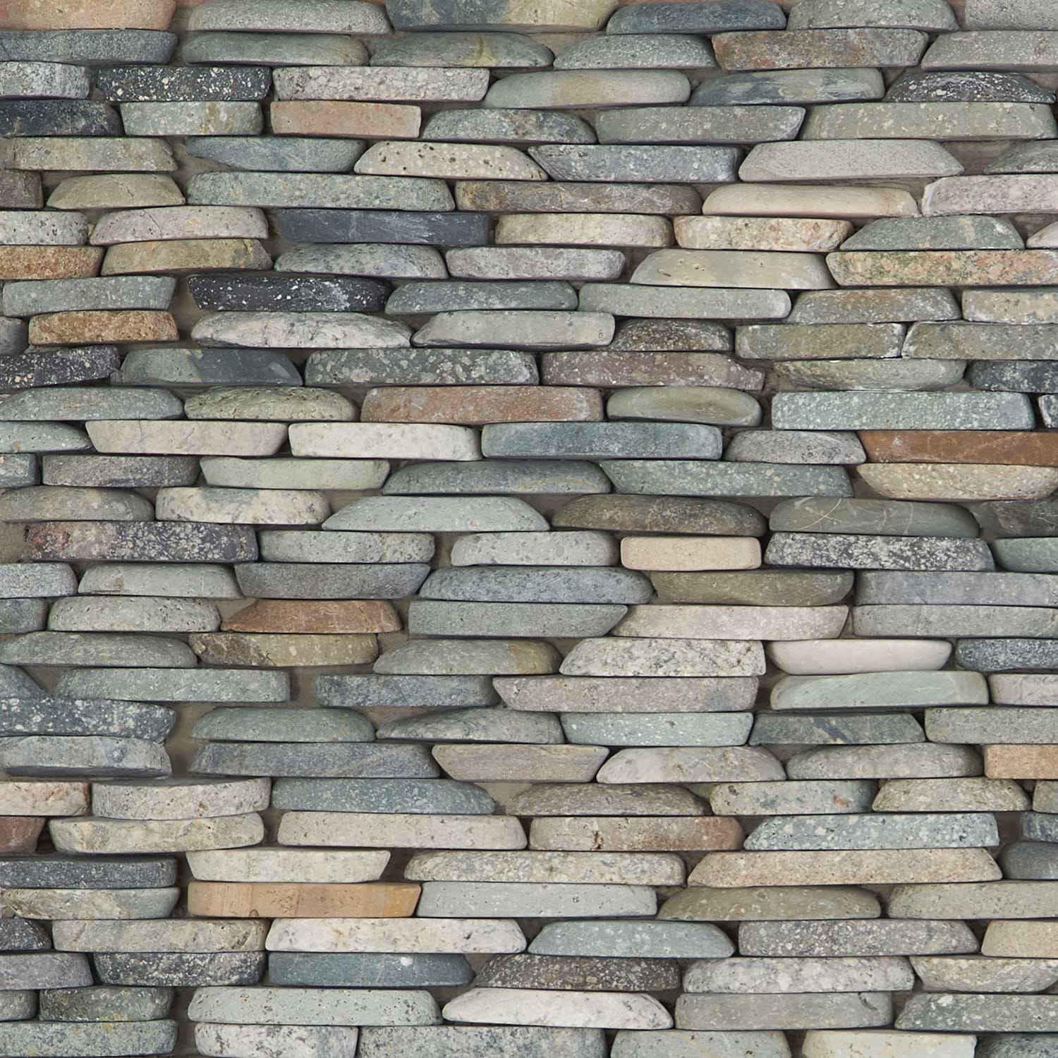 Shop Pebblestone Sumatra Stacked Sliced Natural Stone | SohoStudioCorp.com