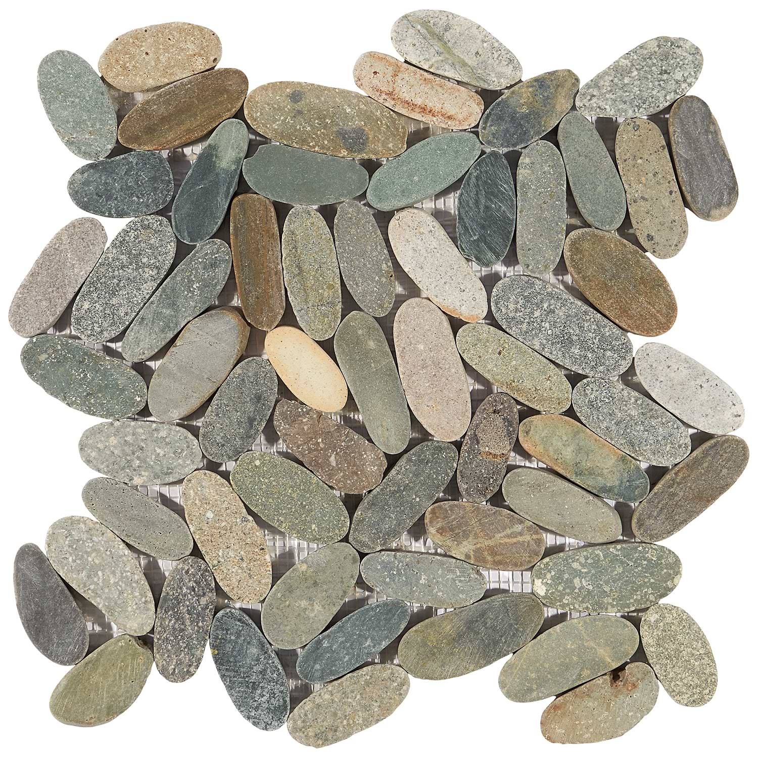 Shop Pebblestone Sumatra Sliced Flat Oval Natural Stone ...