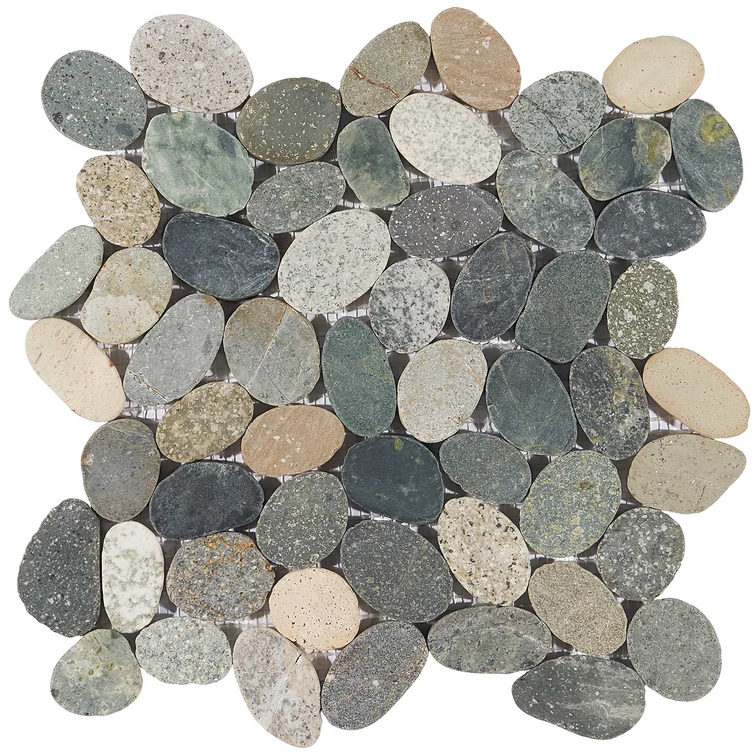 Shop Pebblestone Sumatra Sliced Round Natural Stone | SohoStudioCorp.com