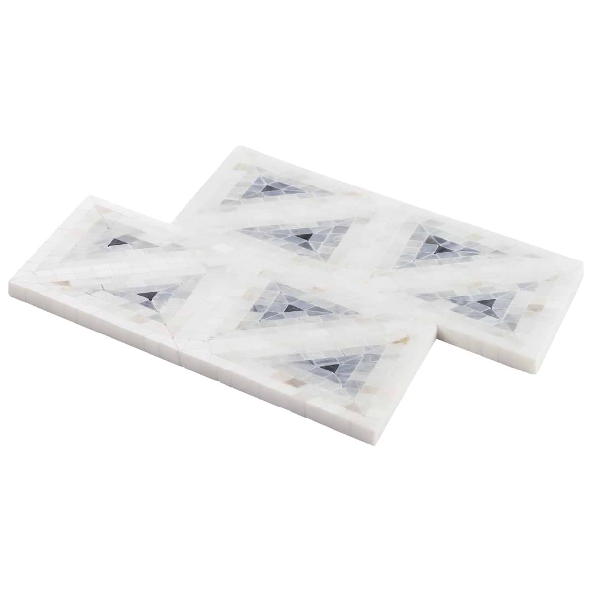 Shop Close Out - Imogen Grigio 5" Triangle Marble Micro Mosaic Polished ...