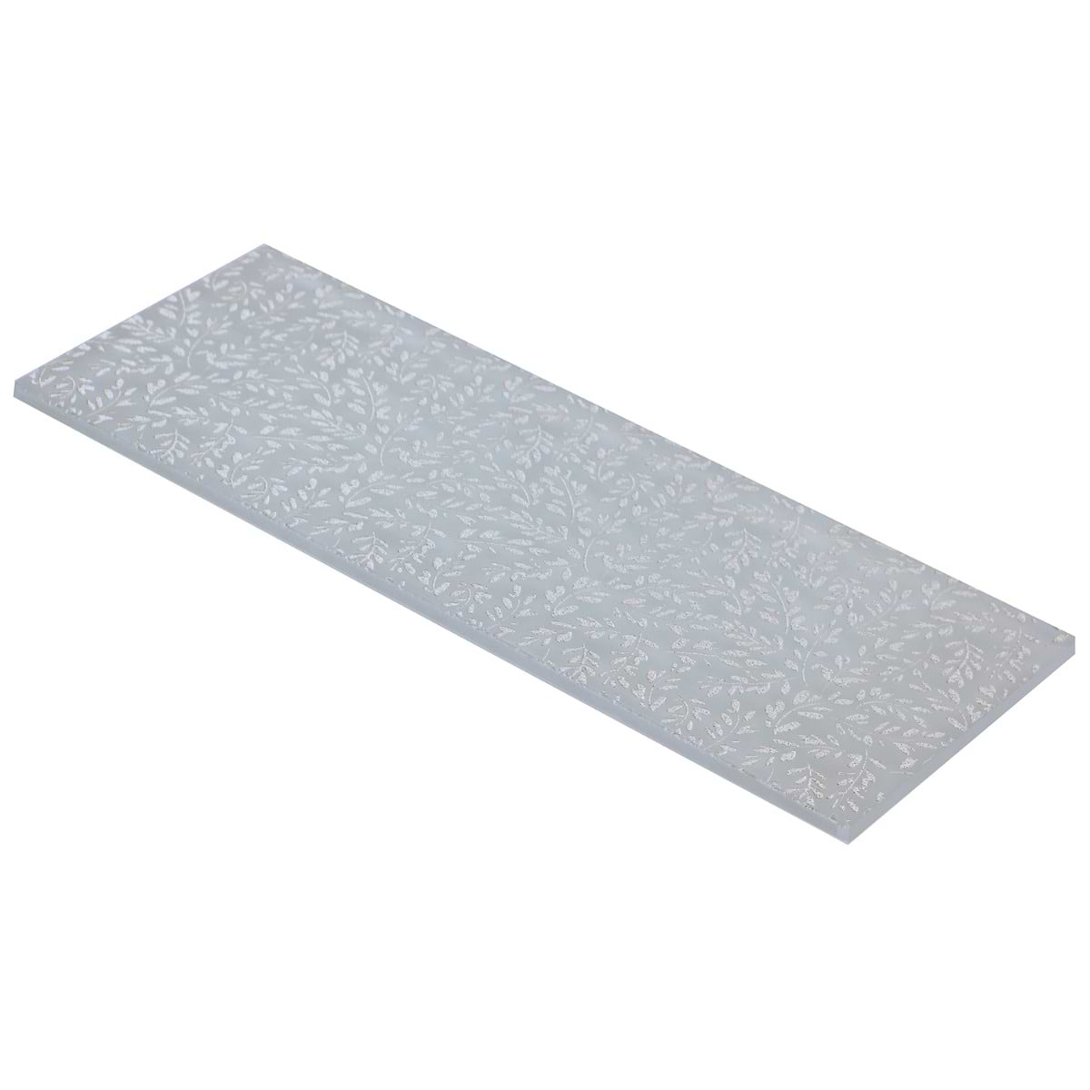 Shop Araminta Flowers Pearl 6x16 Frosted Glass at sohostudiocorp.com