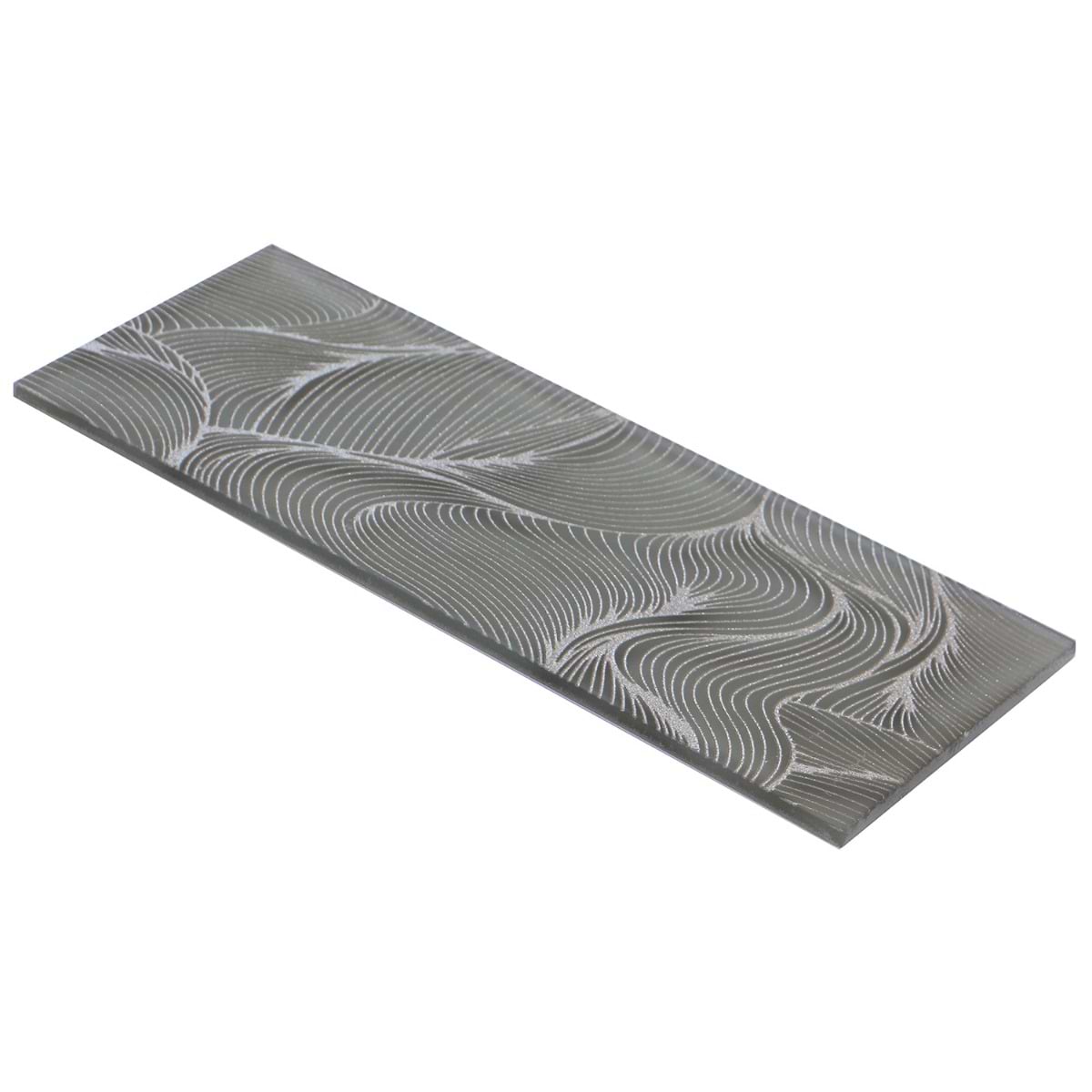 Shop Araminta Waves Bronze 6x16 Frosted Glass at sohostudiocorp.com