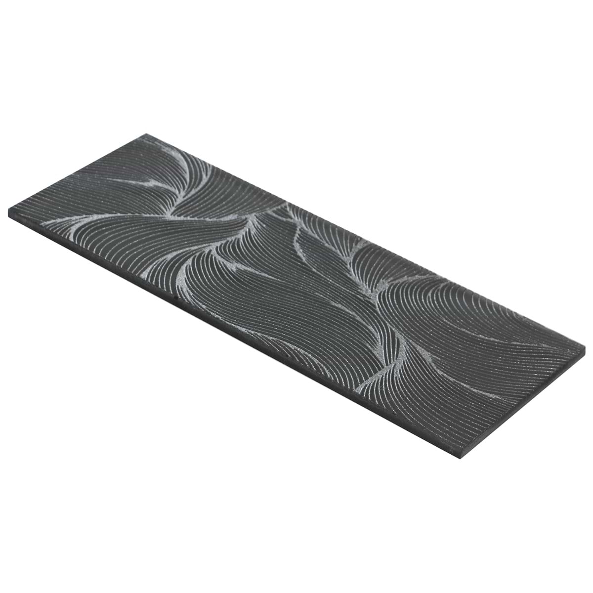Shop Araminta Waves Midnight 6x16 Frosted Glass at sohostudiocorp.com