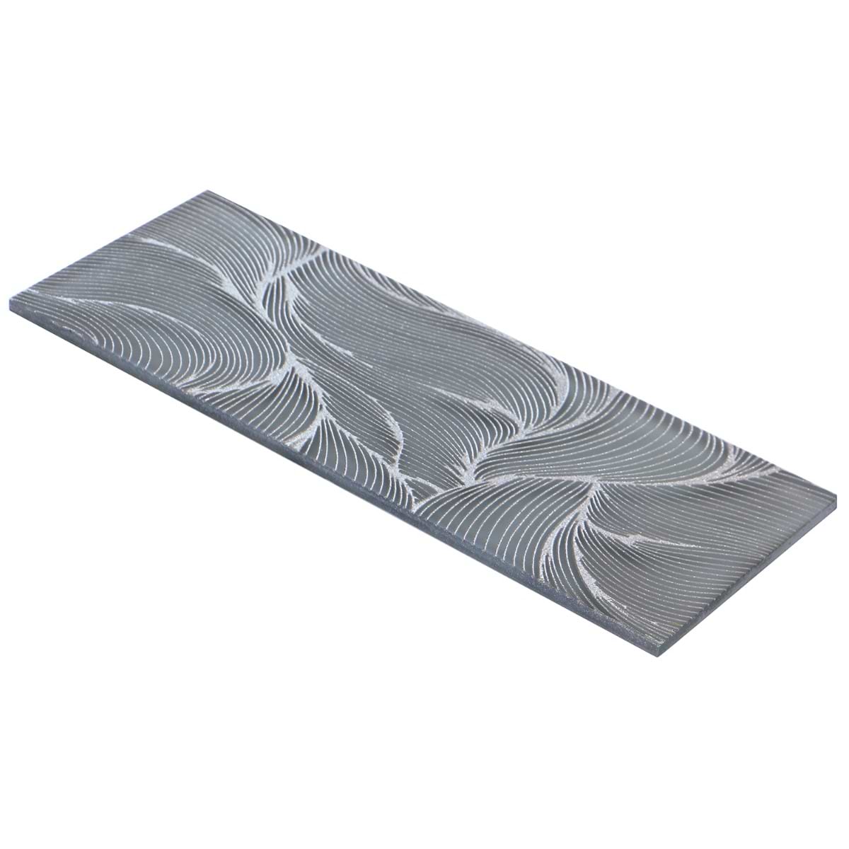 Shop Araminta Waves Sterling 6x16 Frosted Glass at sohostudiocorp.com