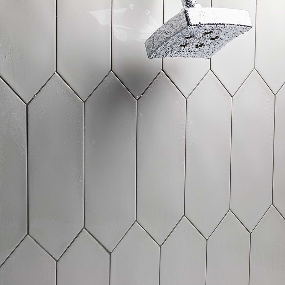 light grey patterned tiles
