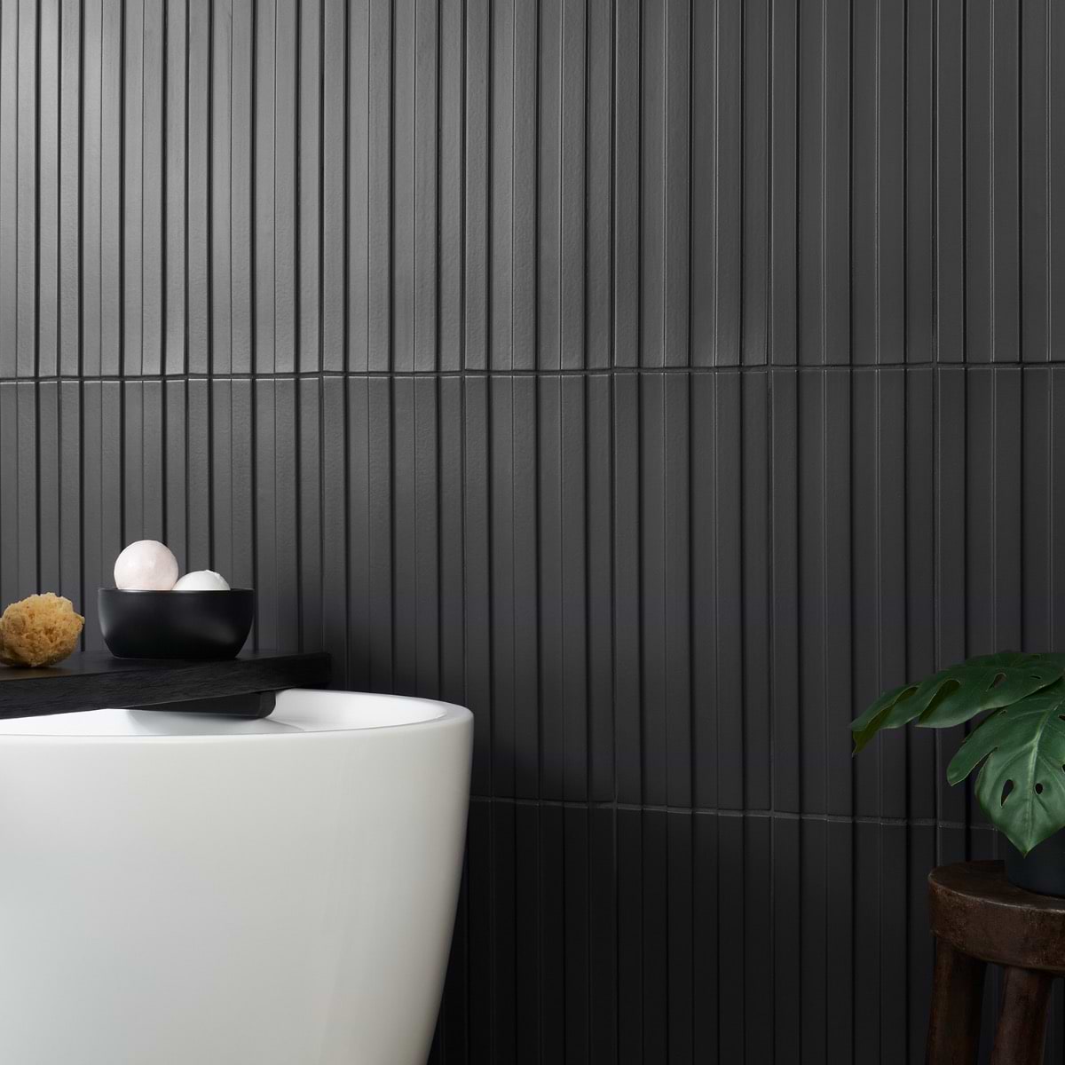 Shop Janelle 6x16 Black 3D Matte Porcelain Tile at sohostudiocorp.com