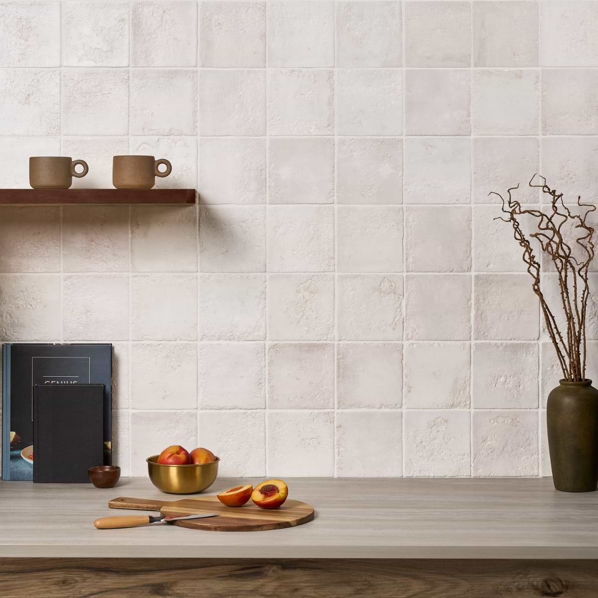 Shop Pereto White 5x5 Matte Ceramic Tile at sohostudiocorp.com