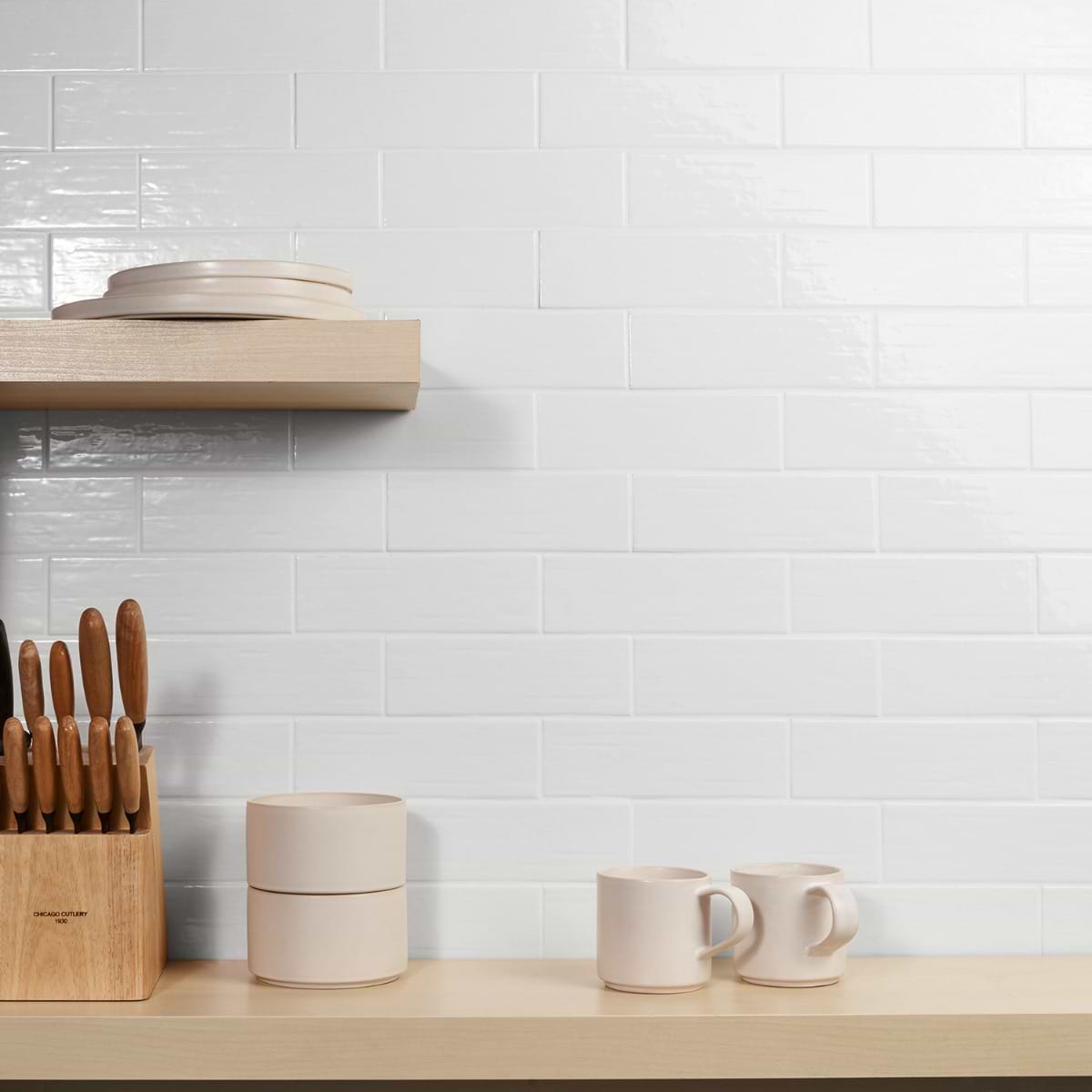 Shop Una White Polished 3x9 | SohoStudioCorp.com