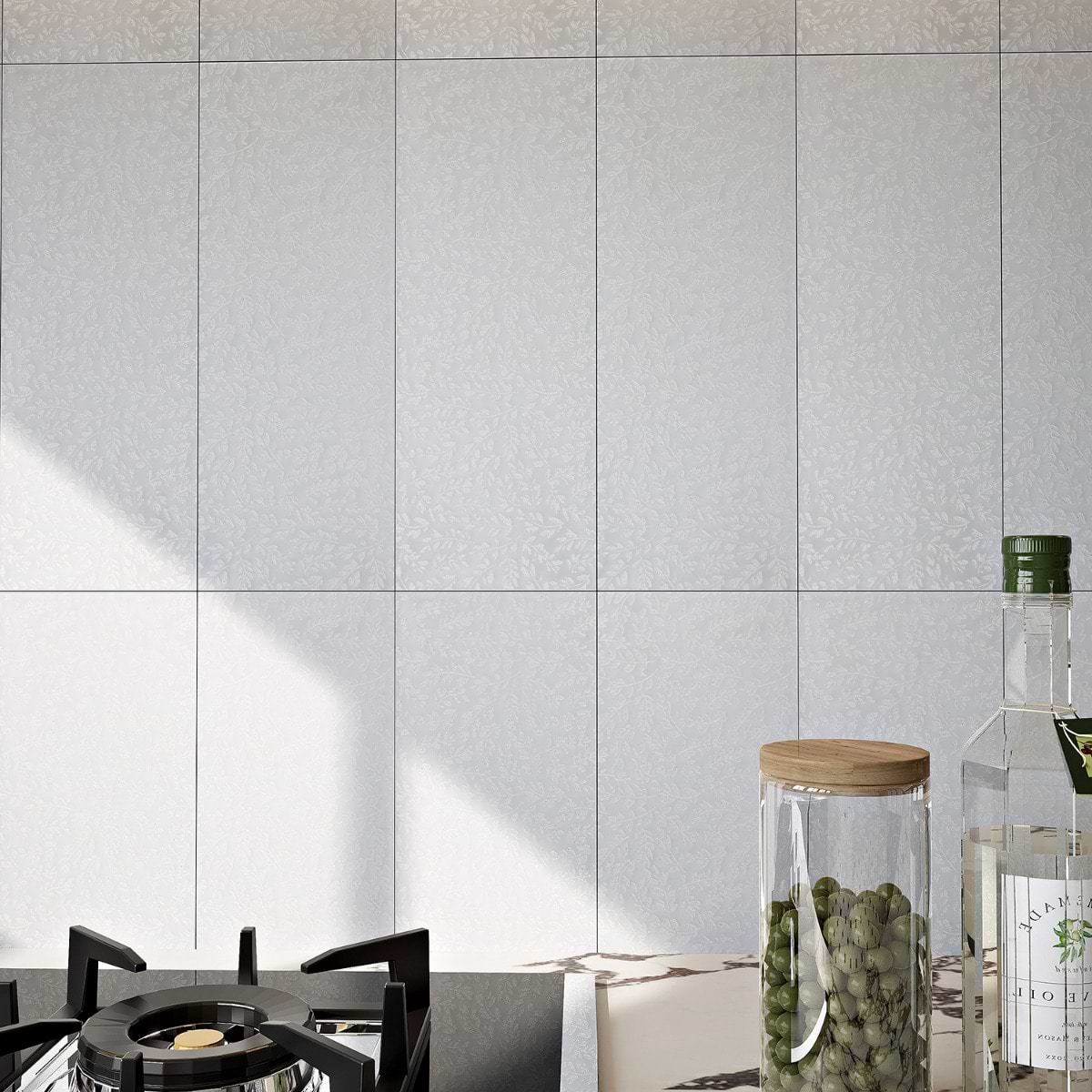 Shop Araminta Flowers Pearl 6x16 Frosted Glass at sohostudiocorp.com