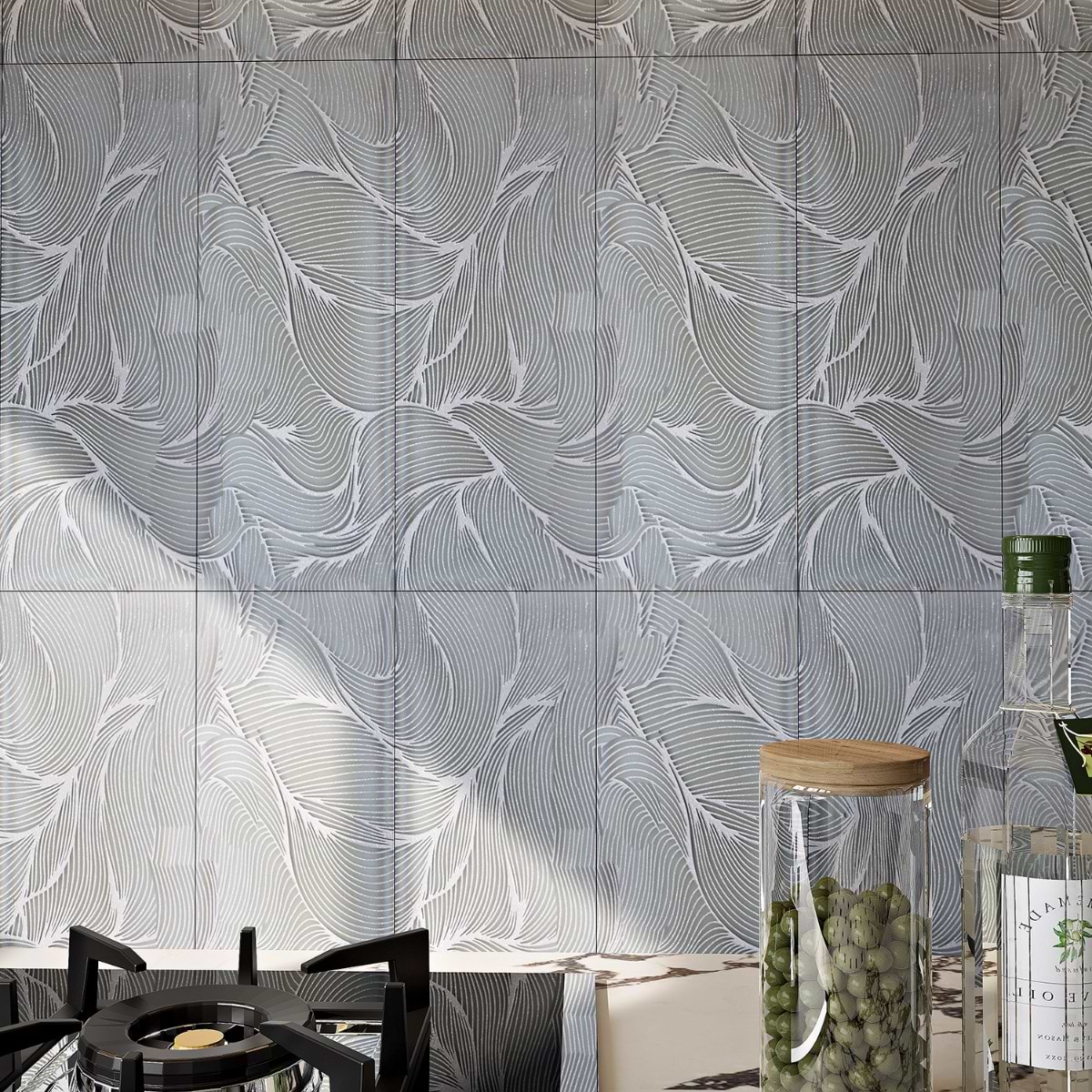 Shop Araminta Waves Sterling 6x16 Frosted Glass at sohostudiocorp.com