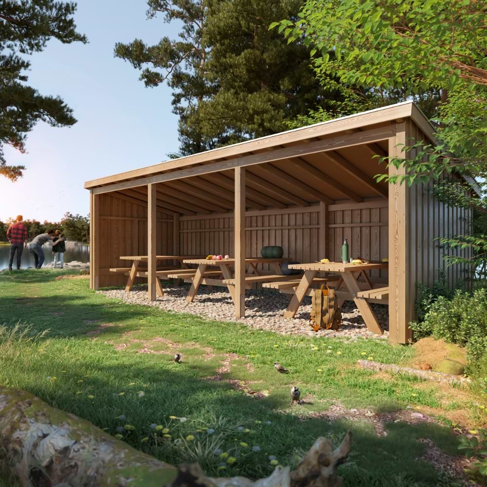 PLUS Nordic Madpakkehus 14 m² - Flere Varianter