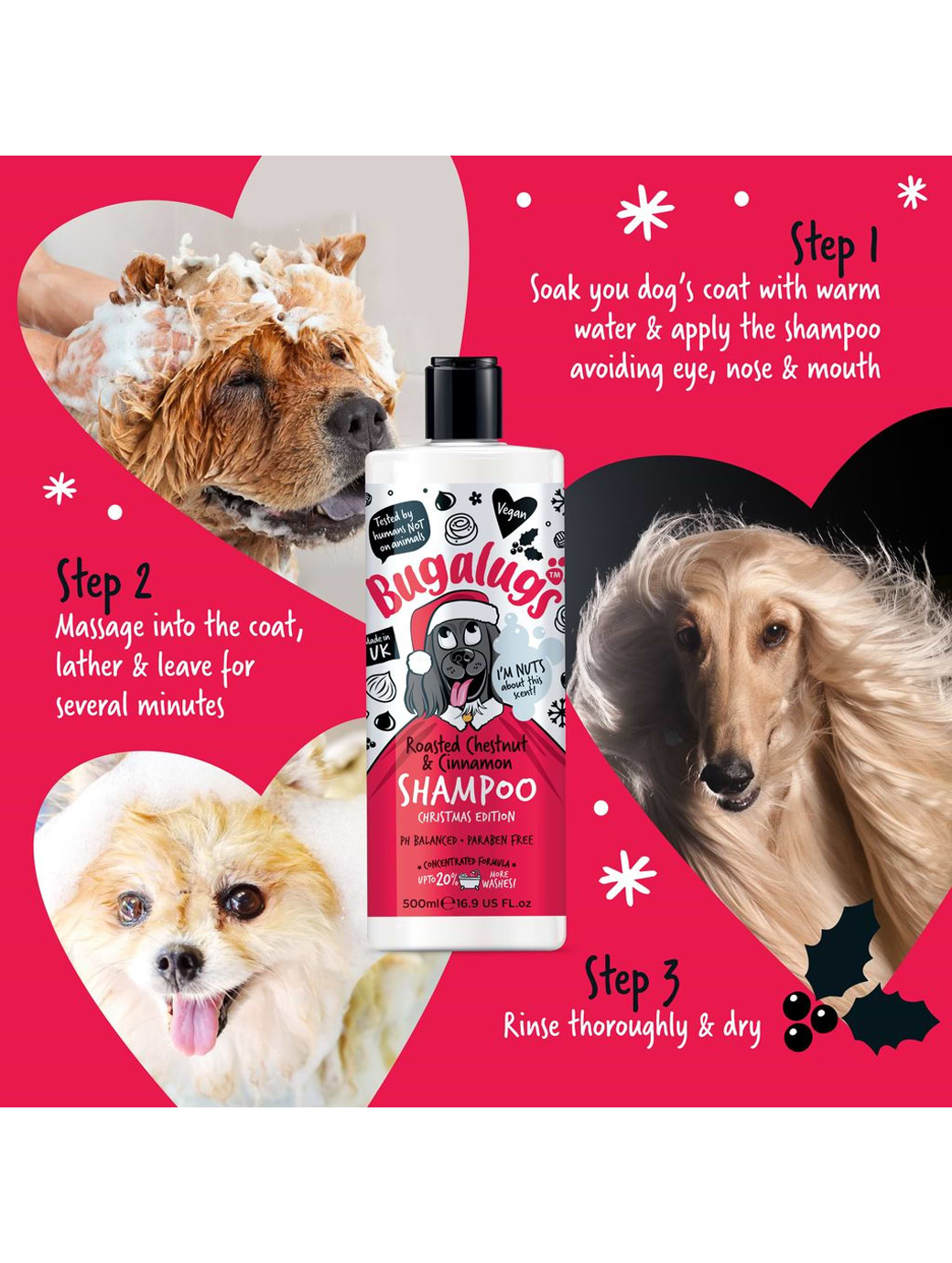 Bugalugs Roasted Chestnut & Cinnamon Shampoo 500ml