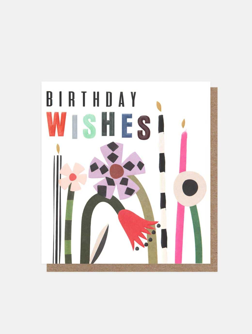 Caroline Gardner Flowers & Candles Birthday Wishes Card