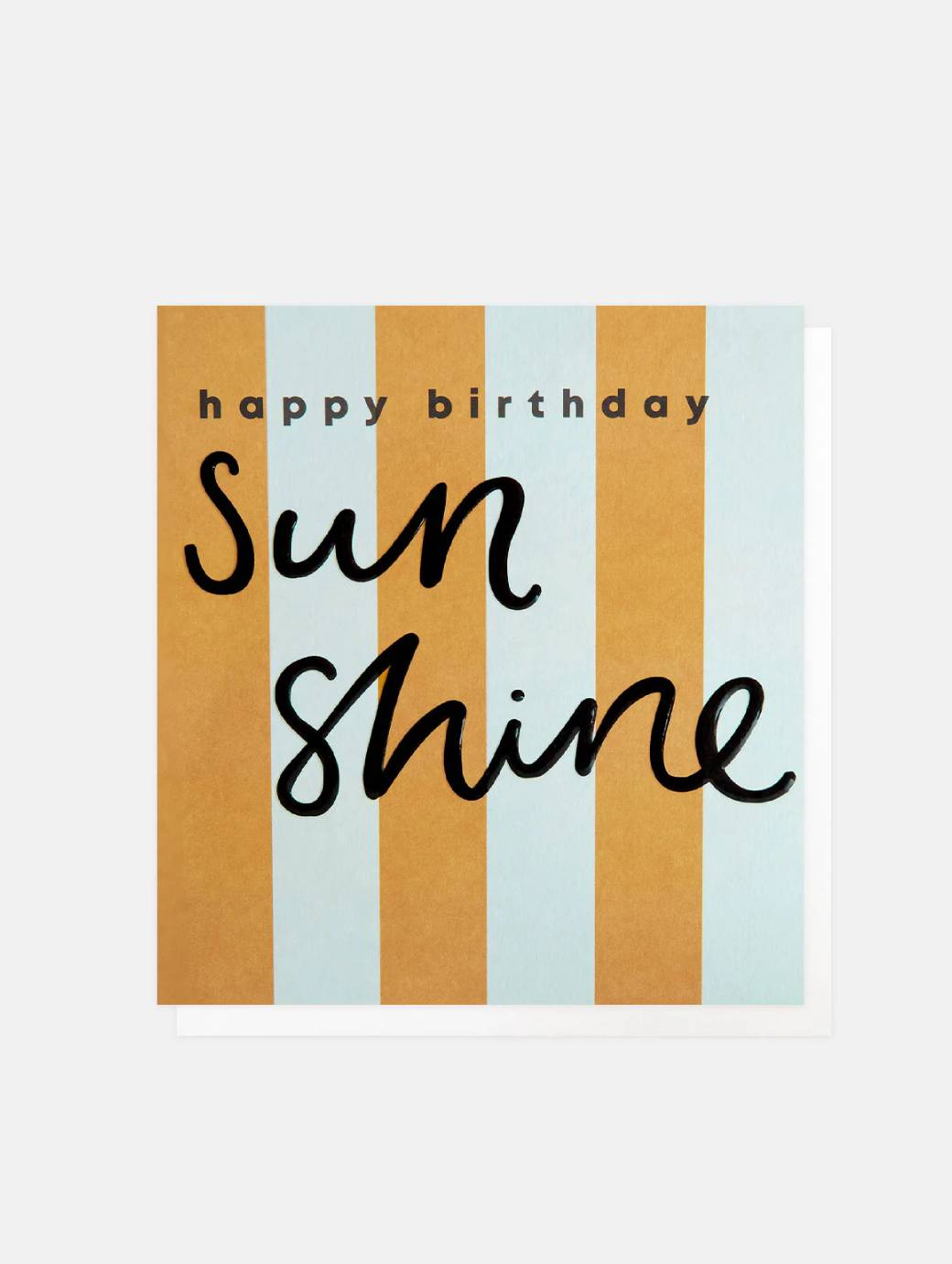 Caroline Gardner Yellow/Blue Stripe Happy Birthday Sunshine Card