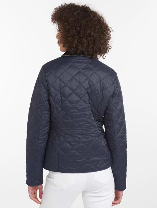 Barbour Deveron Quilted Jacket Navy/Pale Pink