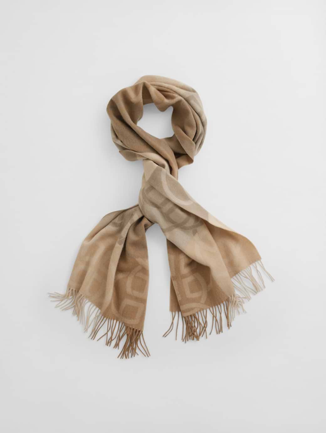Gant Women's Monogram Wool Scarf Warm Khaki