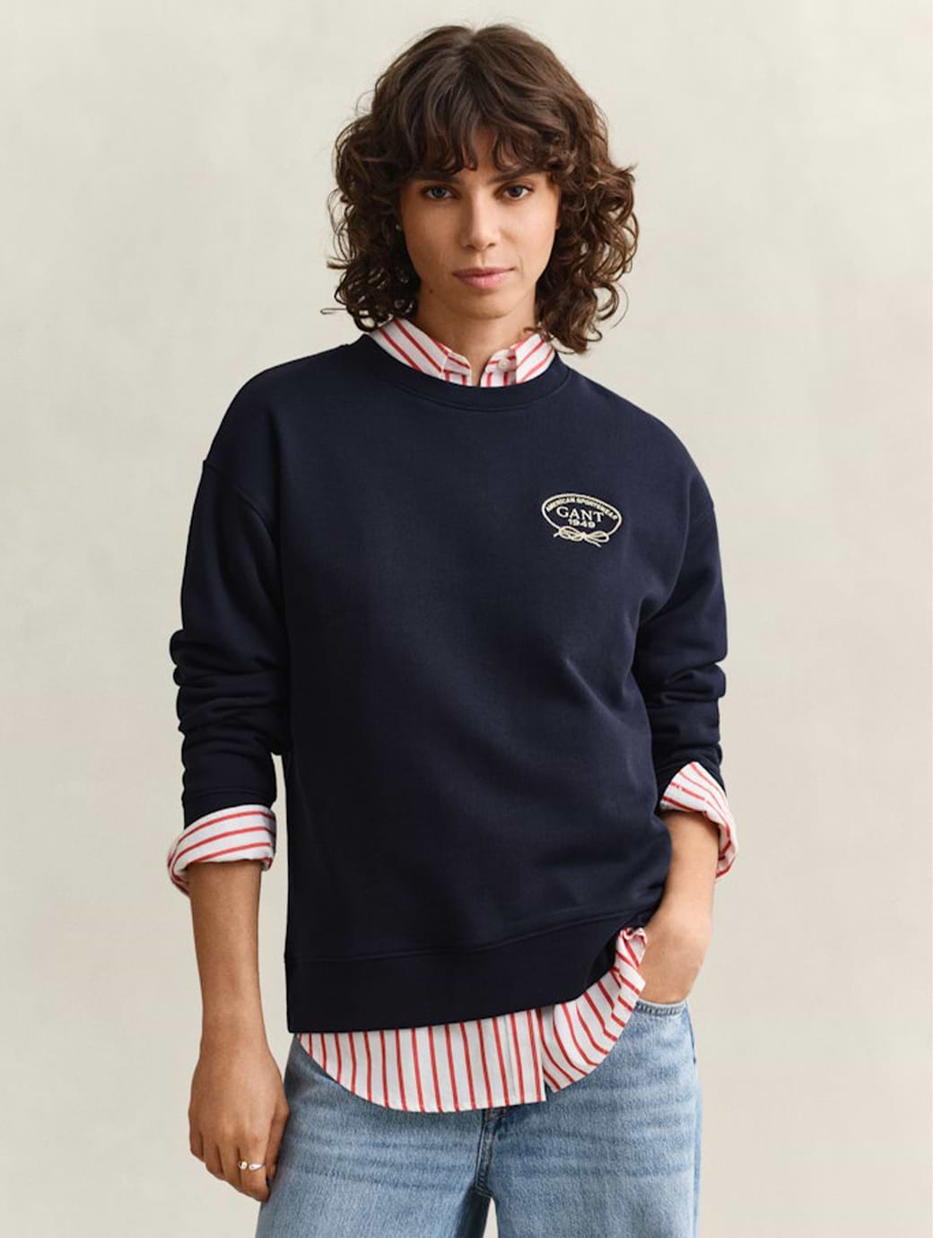 Gant Women's Rope Graphic C-Neck Sweat