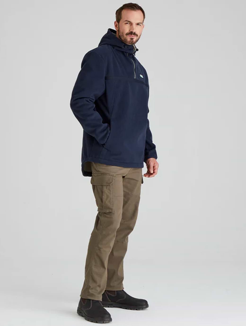 Ridgeline Men's Kodiak Fleece Smock Navy