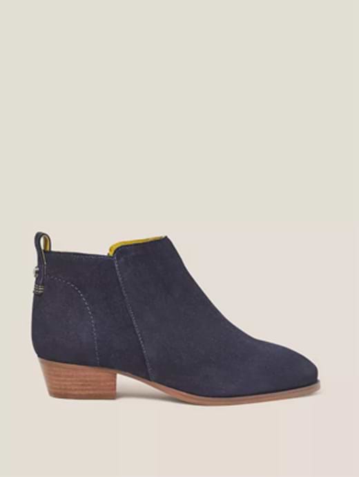 White Stuff Women's Willow Suede Ankle Boot Dark Navy