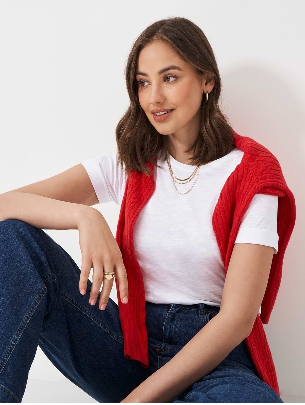 Crew Clothing Women's Perfect Crew Slub T-Shirt White