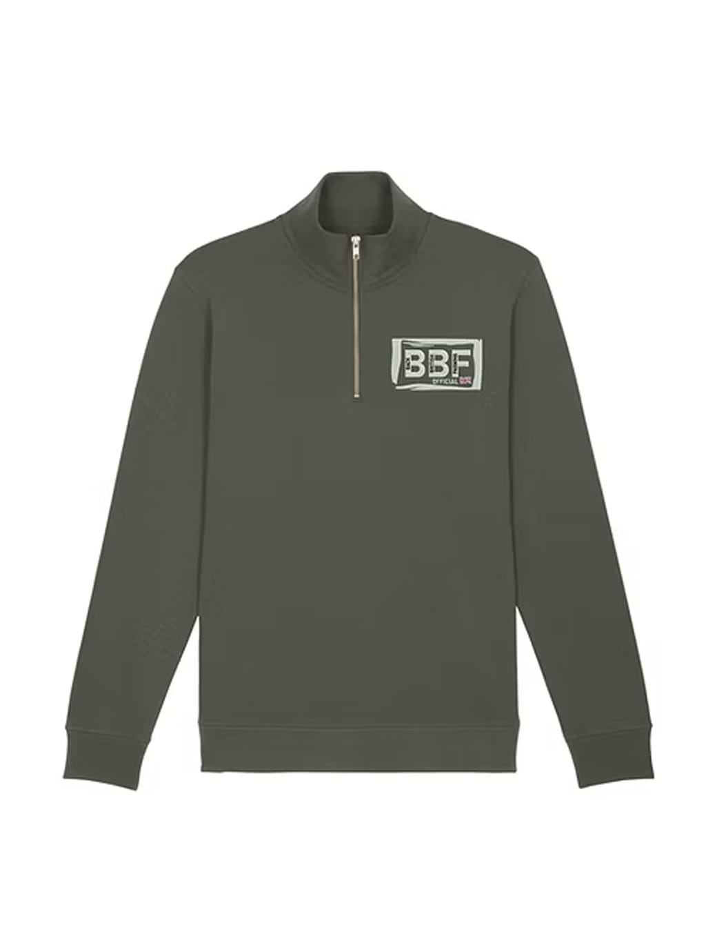 Back British Farming Premium Quarter Zip Khaki Green