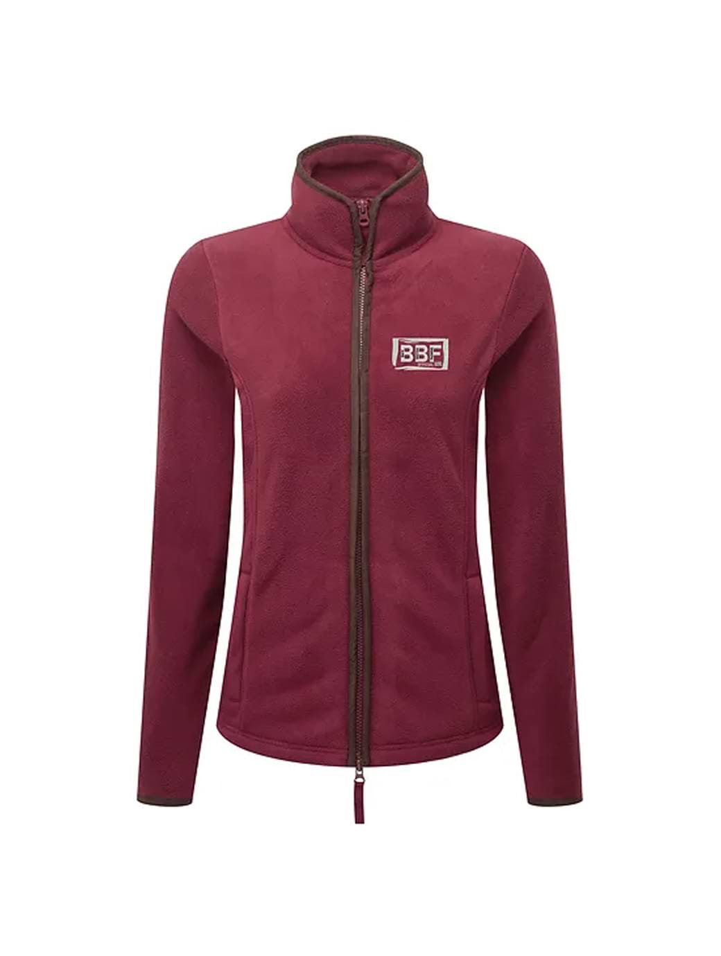 Back British Farming Women's Fleece Jacket Burgundy