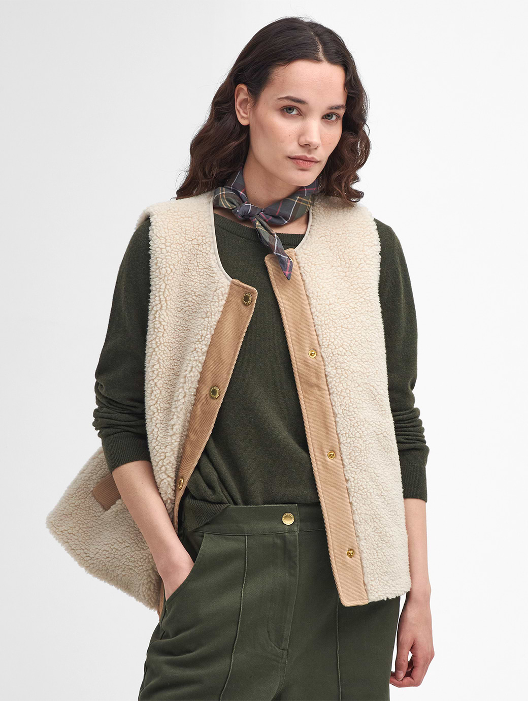 Barbour Women's Dulsie Liner Ecru/Ancient