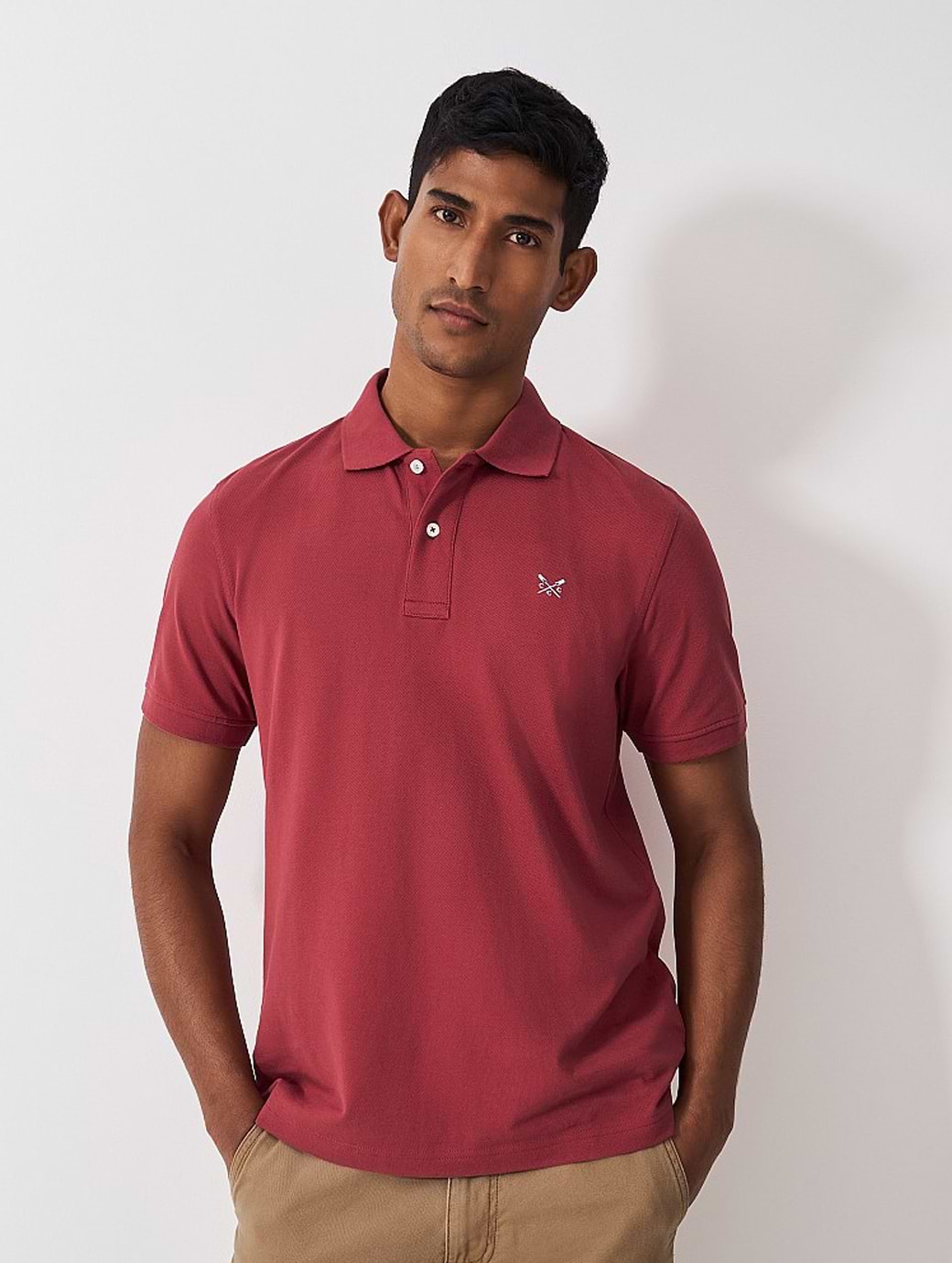 Crew Clothing Men's Classic Pique Polo Brick Red