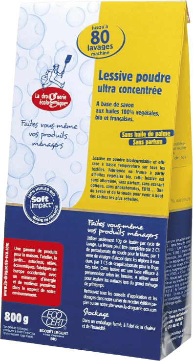 Ultra Concentrated Washing Powder 800g La droguerie écologique | -18% ...
