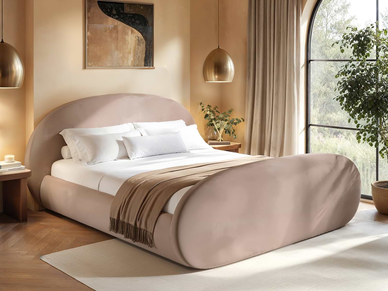 Flair Amos Side Lift Ottoman Bed Velvet | Bed Kingdom