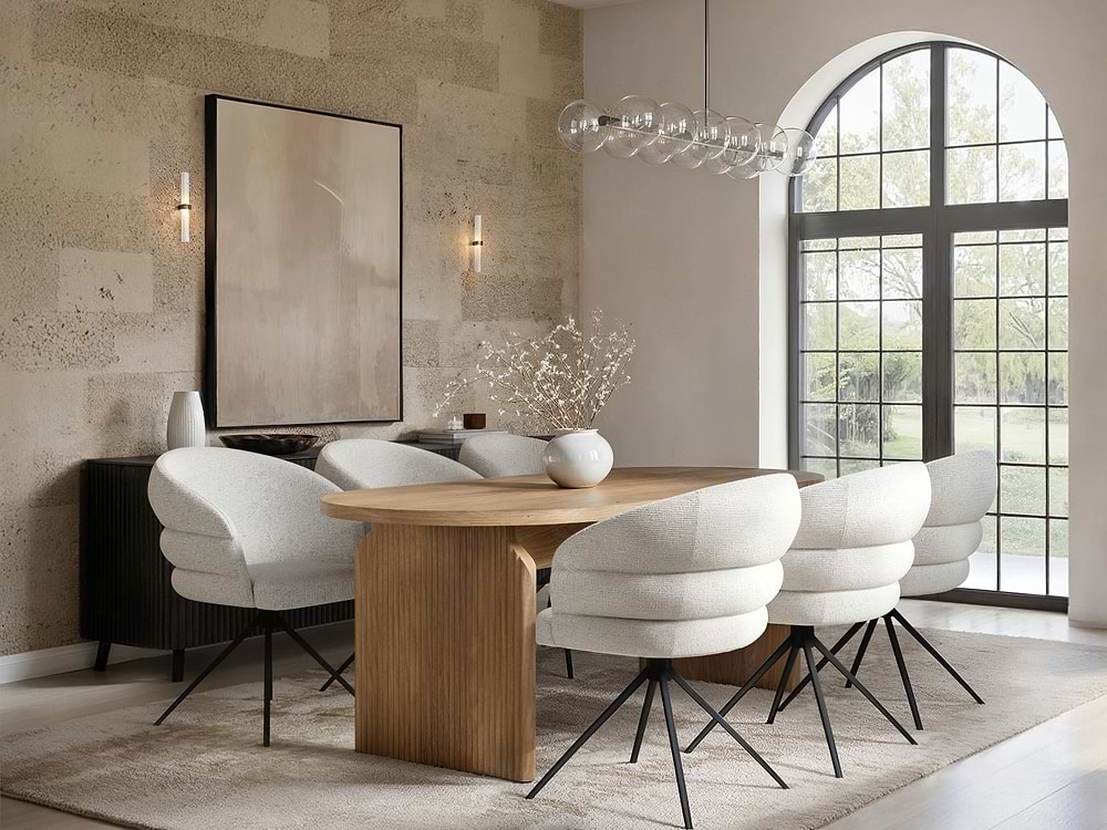 Solace+Co Varm Dining Table with Eira Chairs Set | Bed Kingd