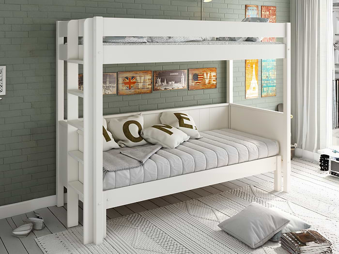 Noomi Solid Wood Arvid Sofa Bunk Bed White FSC Certified